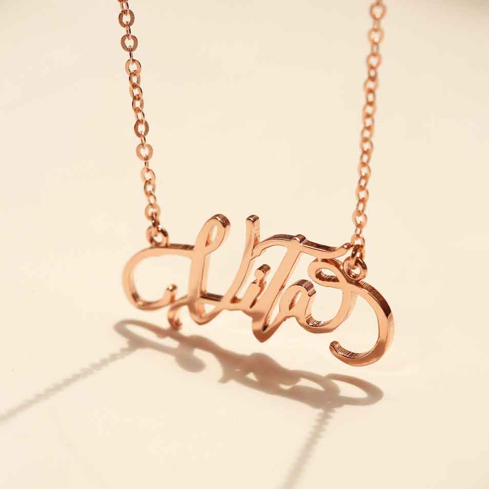 Calligraphy Jewelry | Kalung Tulis Emas & Perak Asli | LOULOUROSE