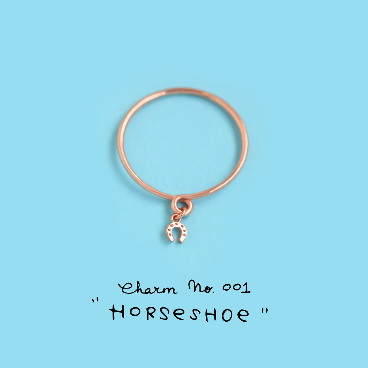 Horseshoe Dangle Charm Ring | Cincin Sepatu Kuda Perak & Emas Asli ...