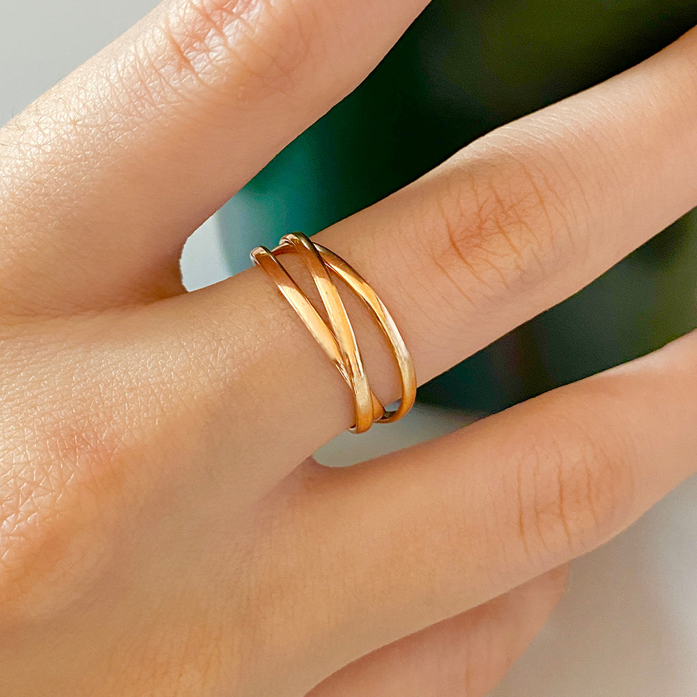Trinity Ring | Cincin Perak & Emas Asli | LOULOUROSE